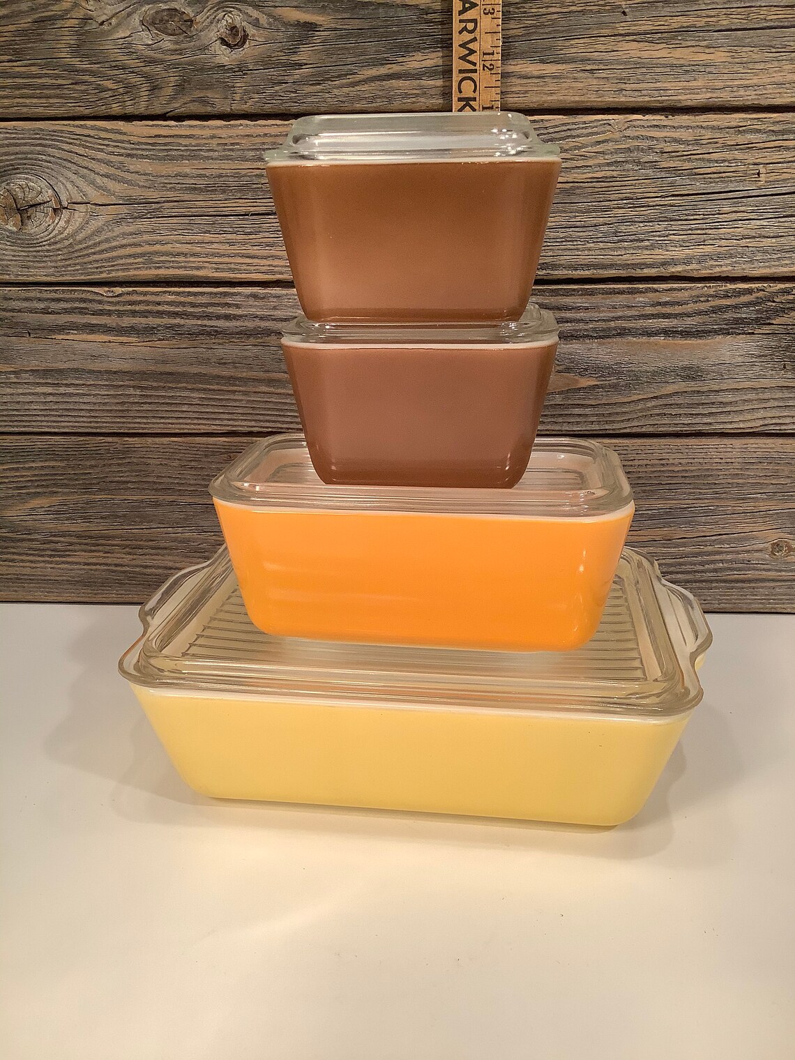 Vintage Pyrex Town and Country Refrigerator Set 60' - Etsy