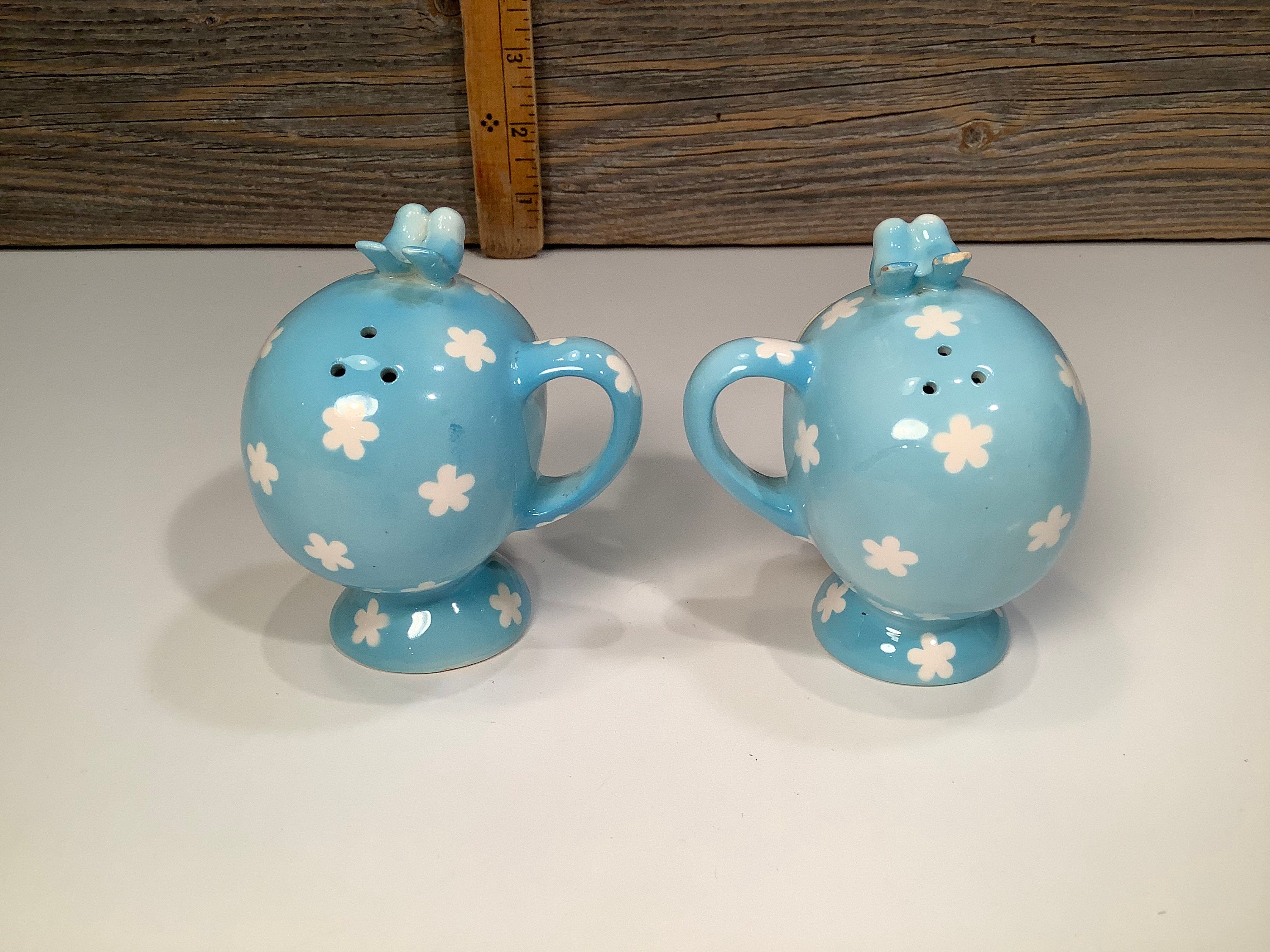 Vintage Napco shakers Miss Cutie Pie blue 50' | Etsy