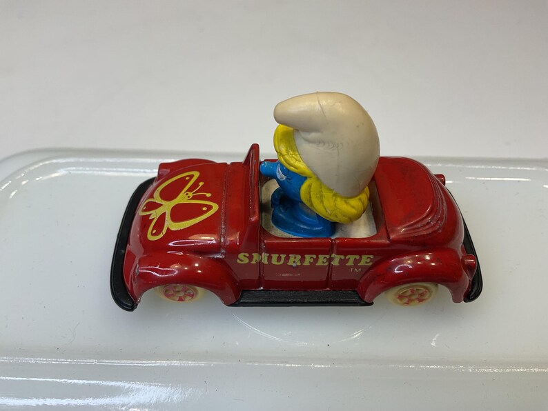 Vintage Smurfette Ertl Car 1982 - Etsy