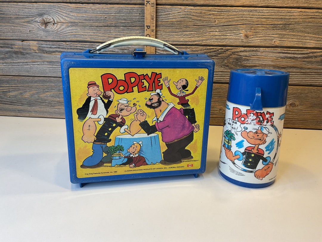 Vintage Aladdin Popeye Lunch Box and Thermos 1980 - Etsy
