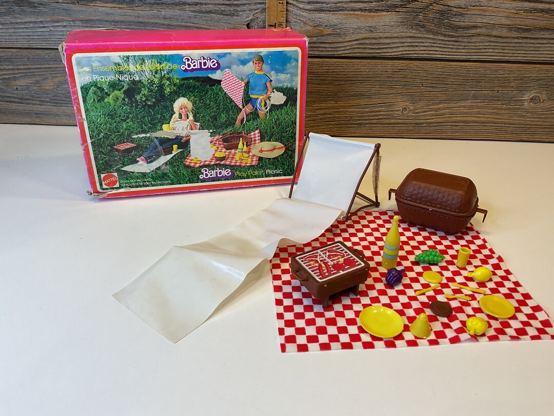 Vintage Mattel Barbie Play Paks Picnic 1982 - Etsy