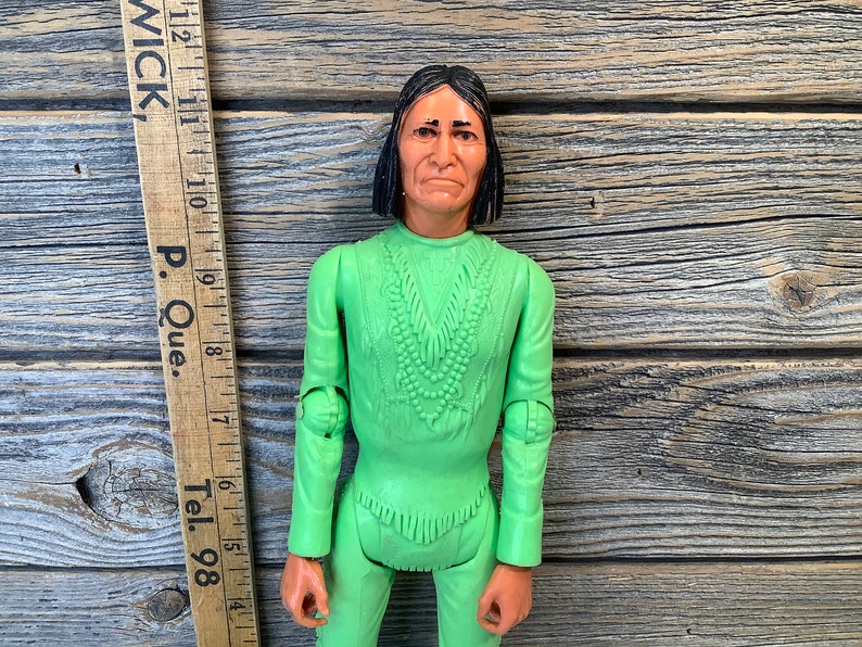 Vintage Marx Fighting Geronimo Green Figurine 70' - Etsy