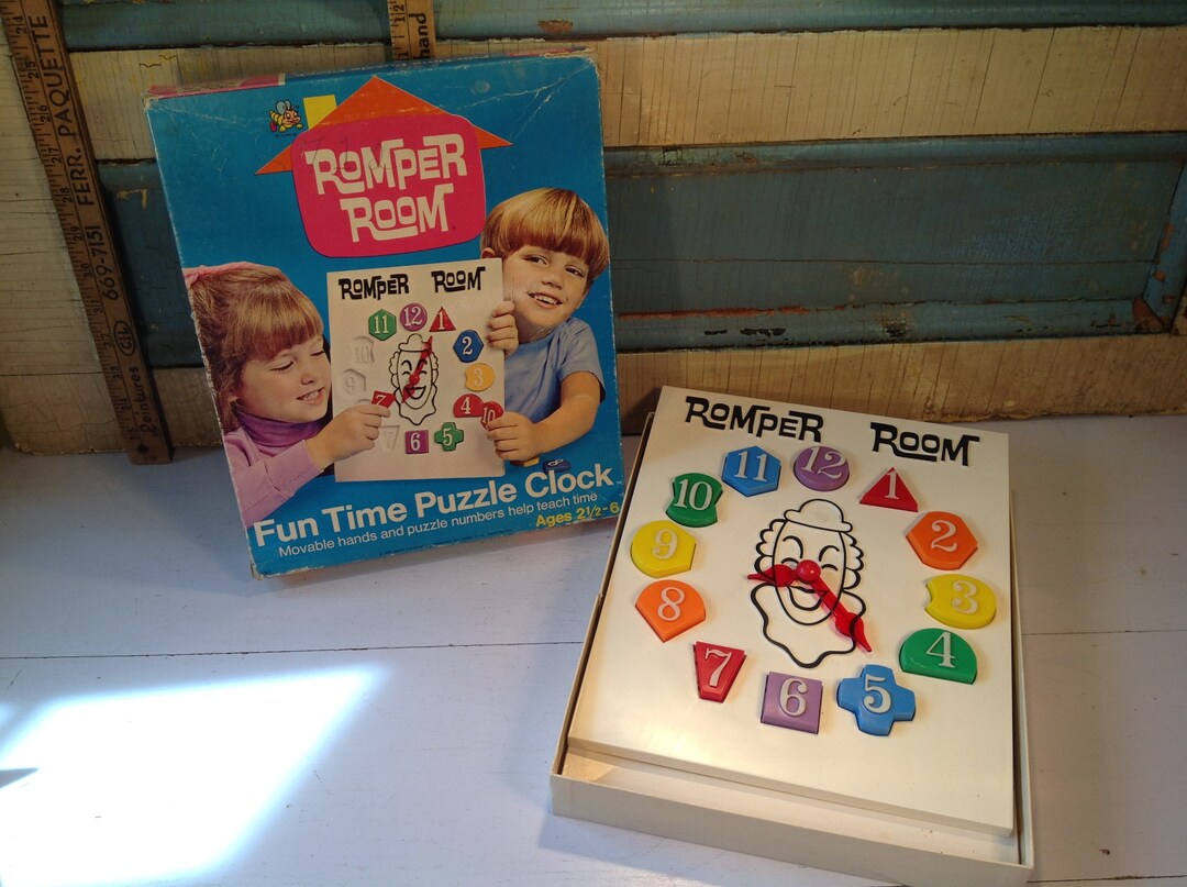 Vintage Romper Room Fun Time Puzzle Clock 1970 - Etsy