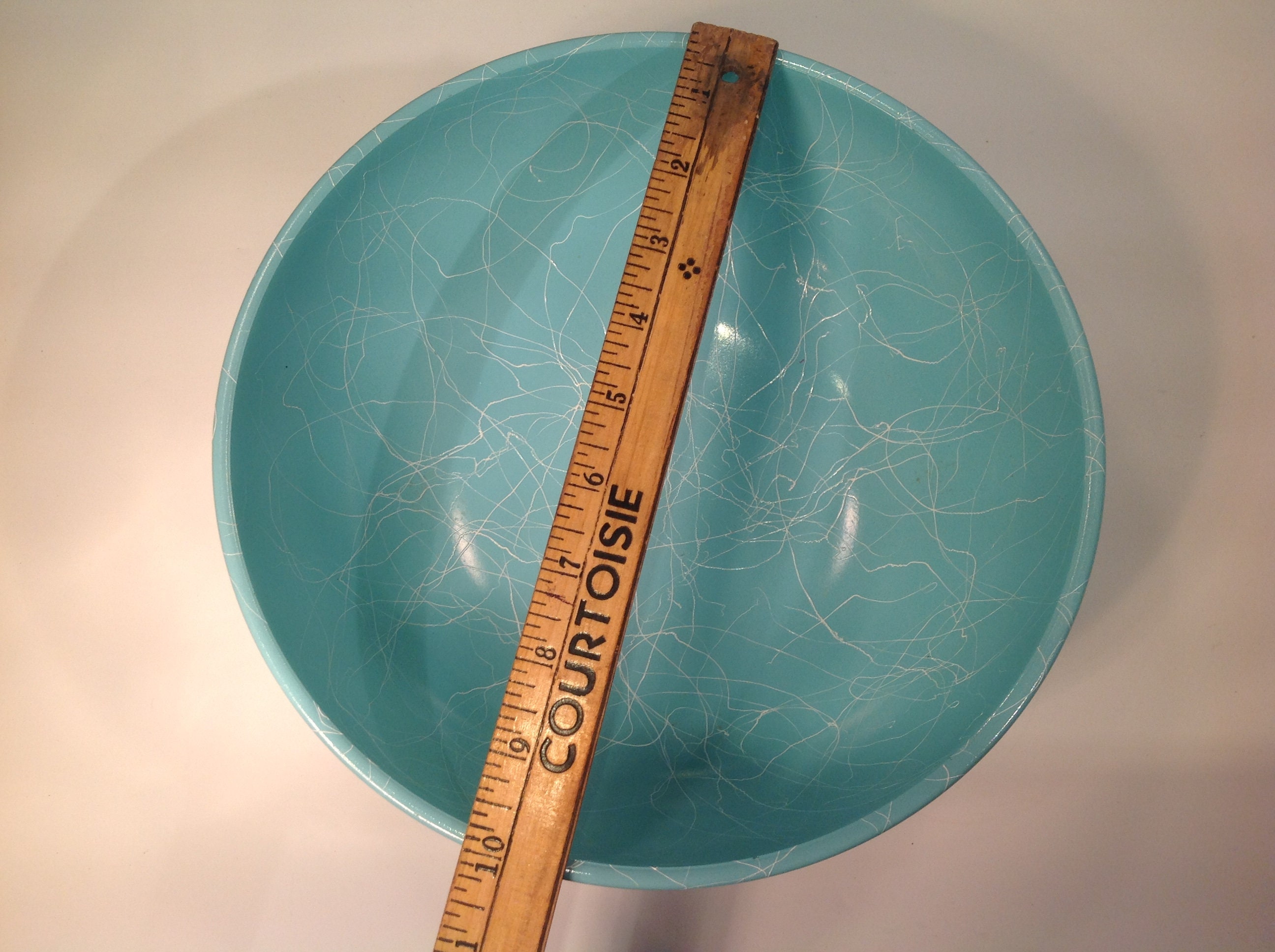 Vintage Hazel Atlas Turquoise Spaghetti String Splatter Mixing - Etsy ...