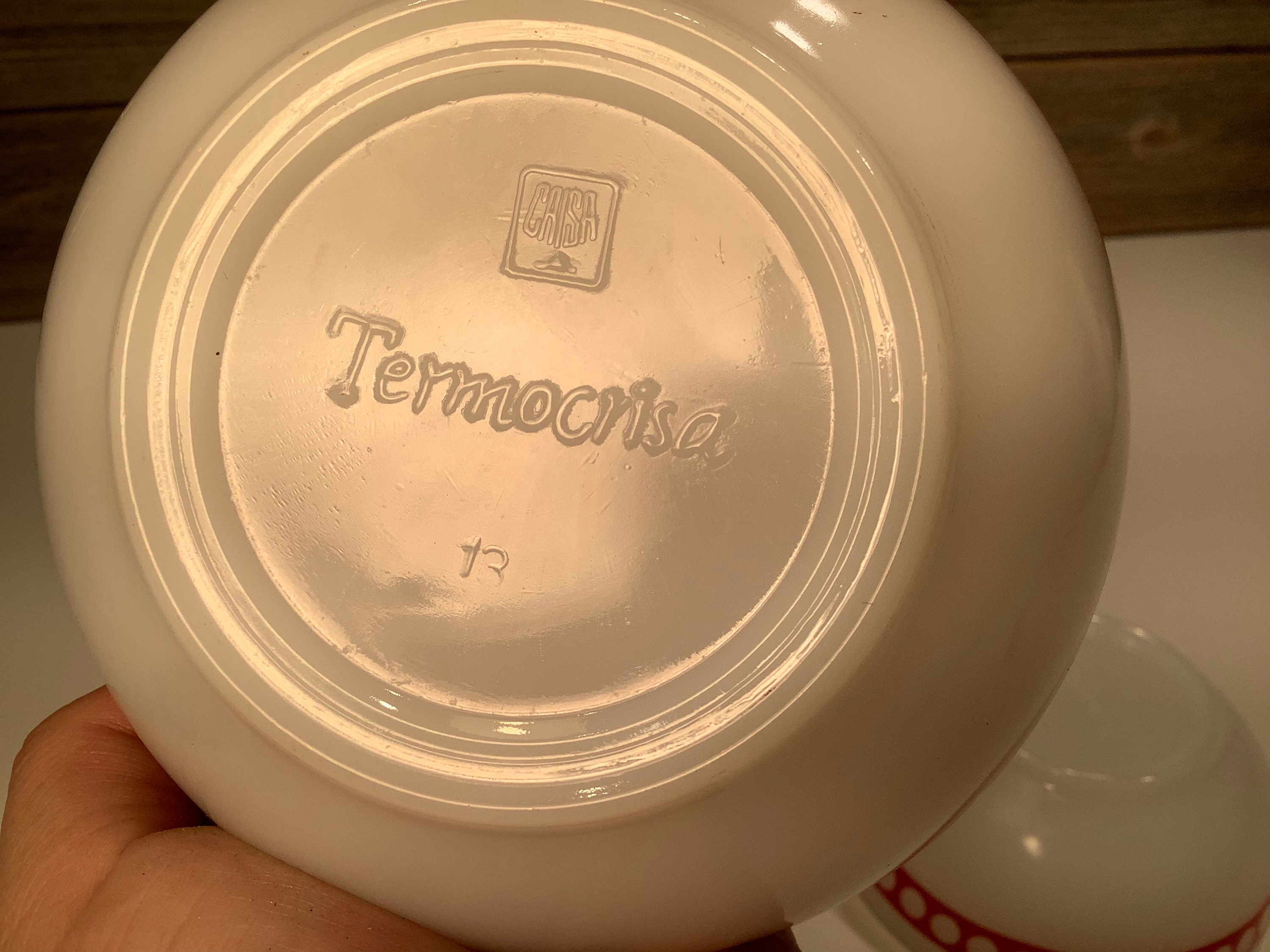 Vintage Termocrisa 2 soup bowls red polka dots 70' | Etsy