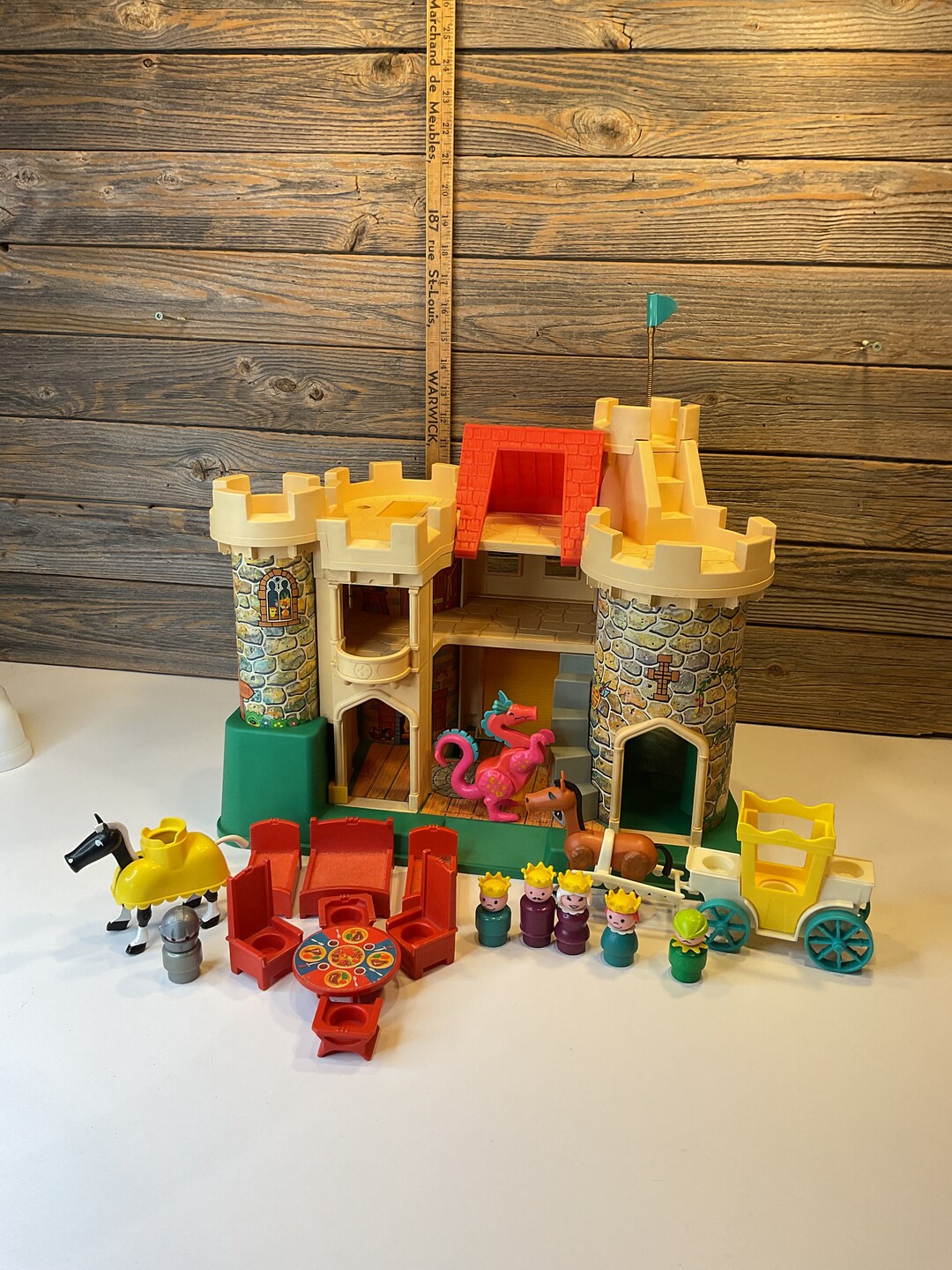 Vintage Fisher Price Little People Castle 70 - Etsy