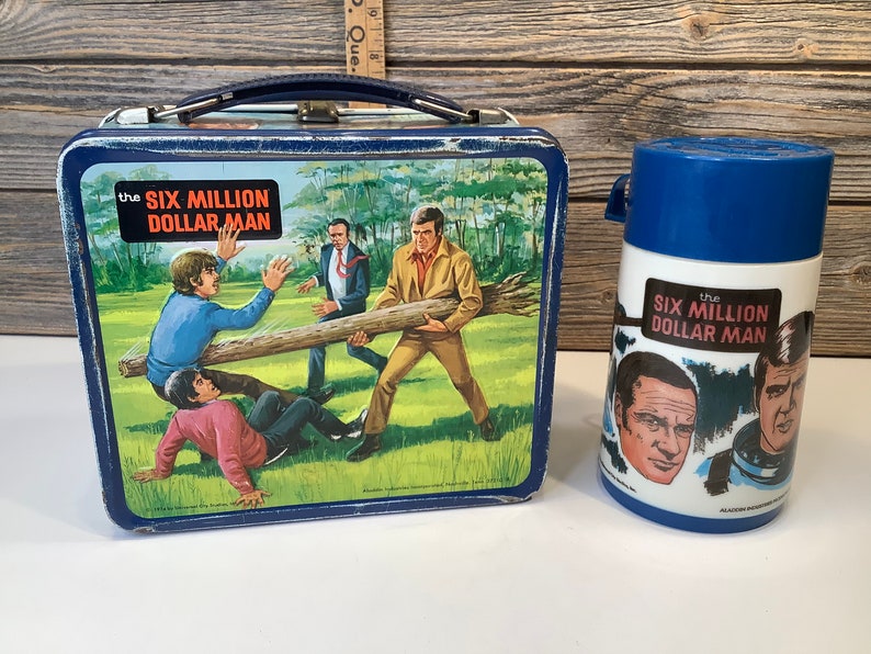 Vintage Aladdin Metal Lunch Box the Six Million Dollar Man - Etsy
