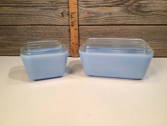 Kitchen Storage Vintage Pyrex refrigerator dish delphite blue #501 60 ...