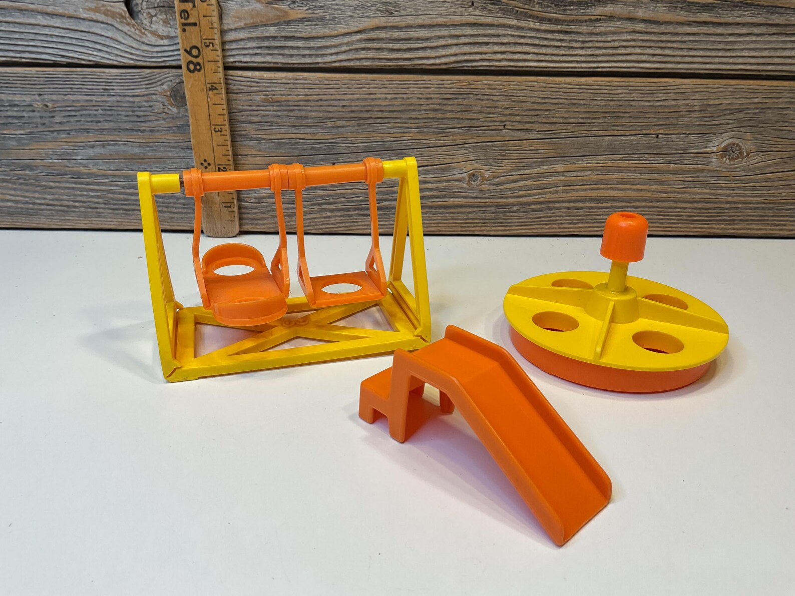 Vintage Fisher Price Little People Swing and Turnstile School 70’ - Etsy
