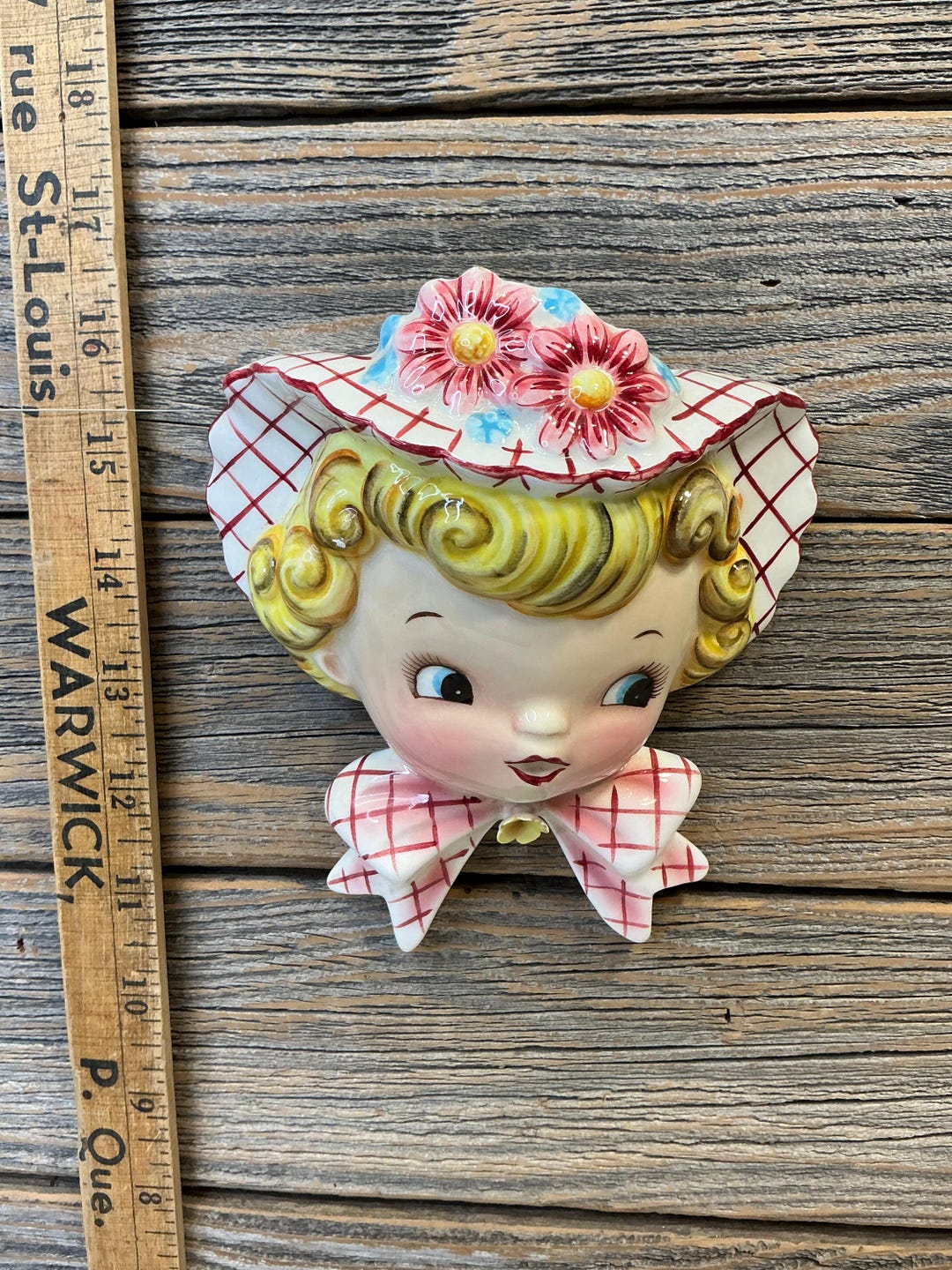 Vintage Lefton Wall Pocket Miss Dainty 50’ - Etsy