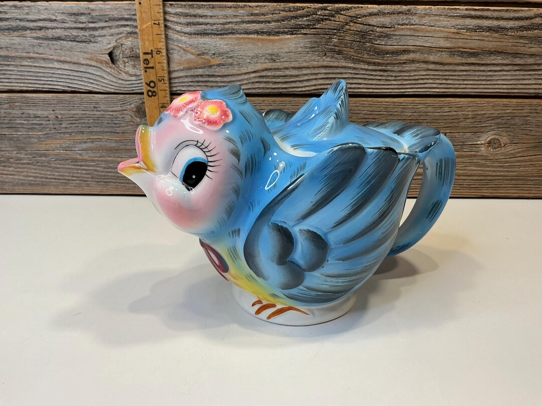 Vintage Lefton Blue Bird Teapot 50’ - Etsy