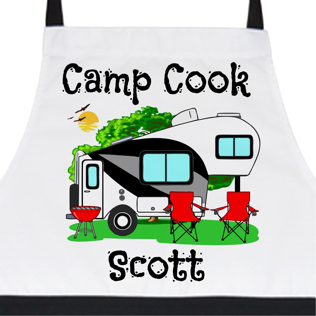 Personalized camp Cook Camping or Grilling Apron, With 5th Wheel ...