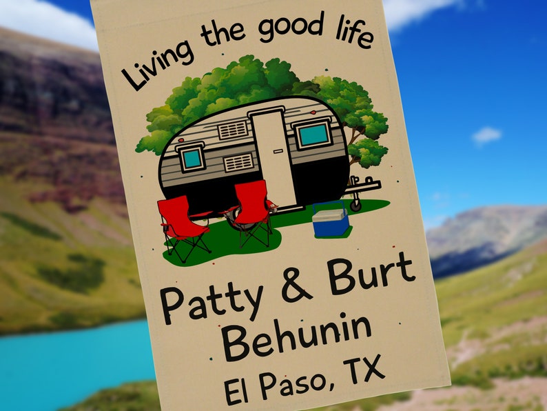 Personalized Living the Good Life Weatherproof Garden Flag - Etsy