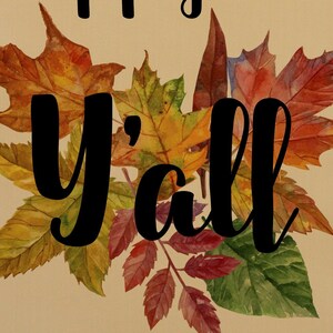 Personalized Happy Fall Y'all Garden Flag or Wall Hanging, Autumn Decor ...