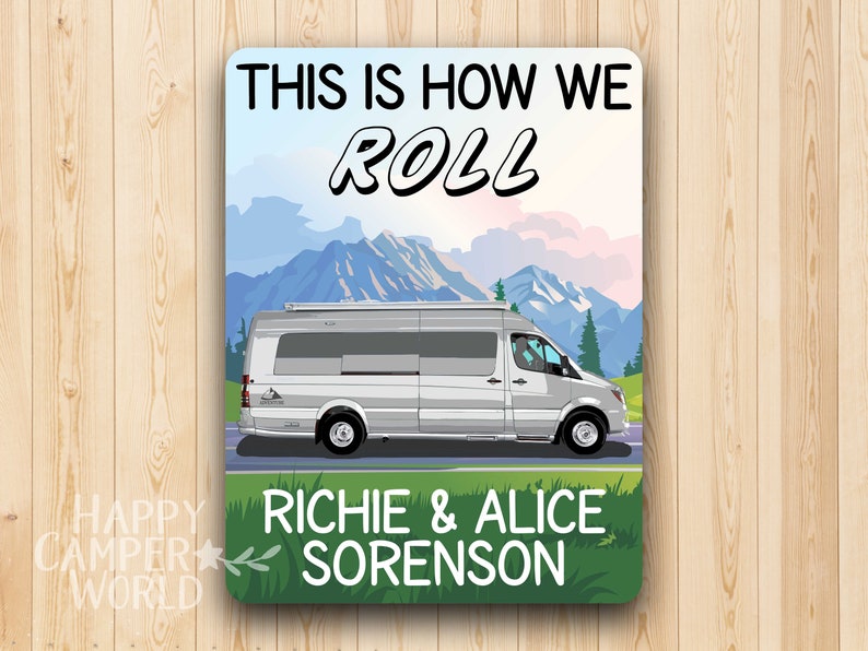 Personalized Aluminum Wall Sign, This is How We Roll, Class B Motorhome ...