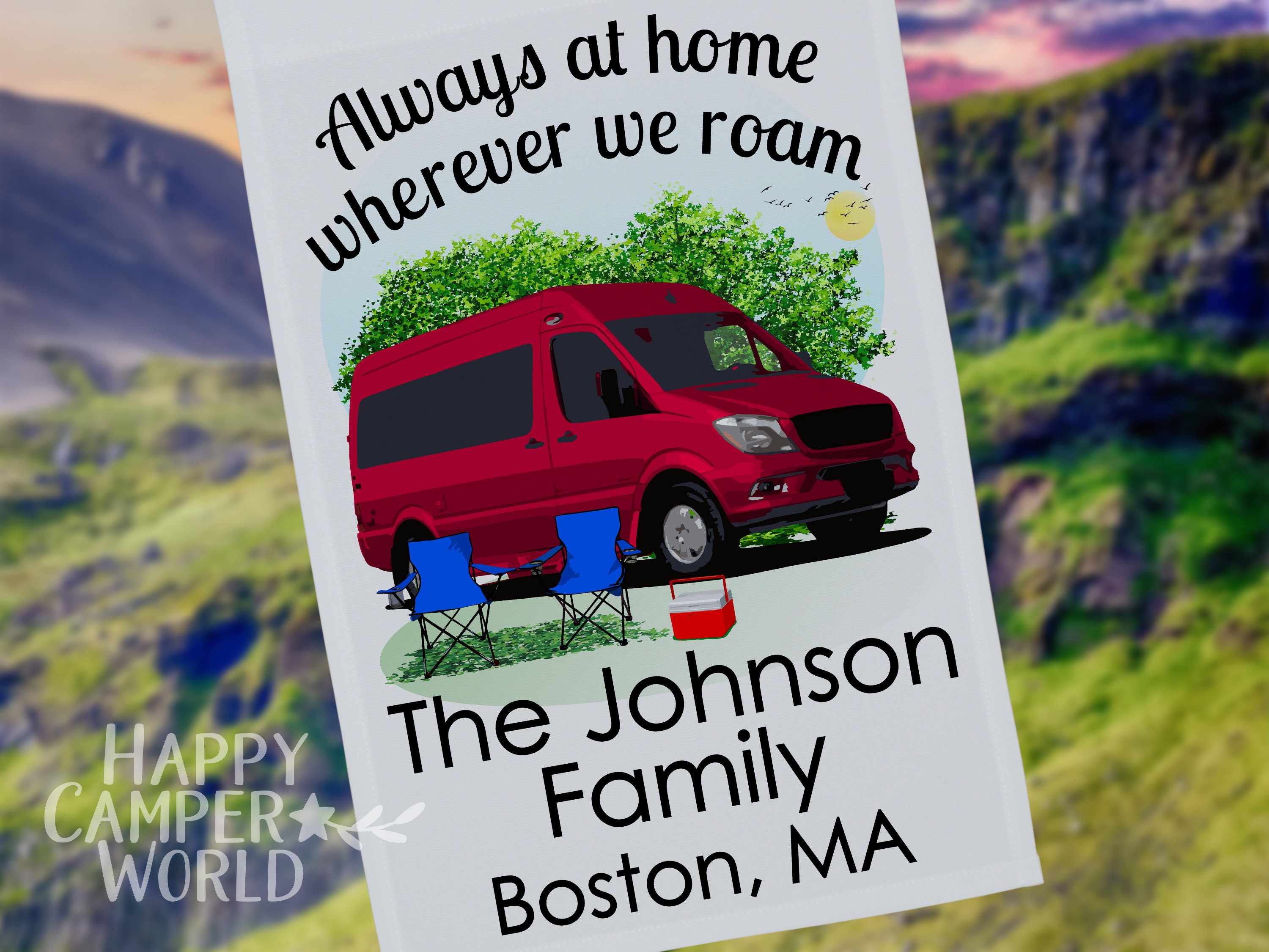 Personalized Class B Motorhome Camping Flag Always at Home - Etsy
