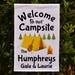 Welcome to Our Campsite Personalized Camping Garden Flag, Camping Sign ...