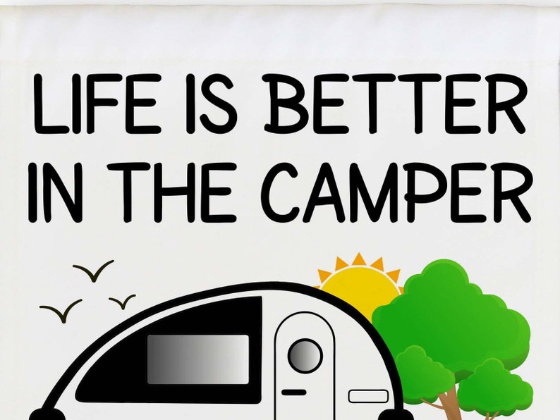 Life is Better in the Camper, Personalized Campsite Flag, RV Gift ...