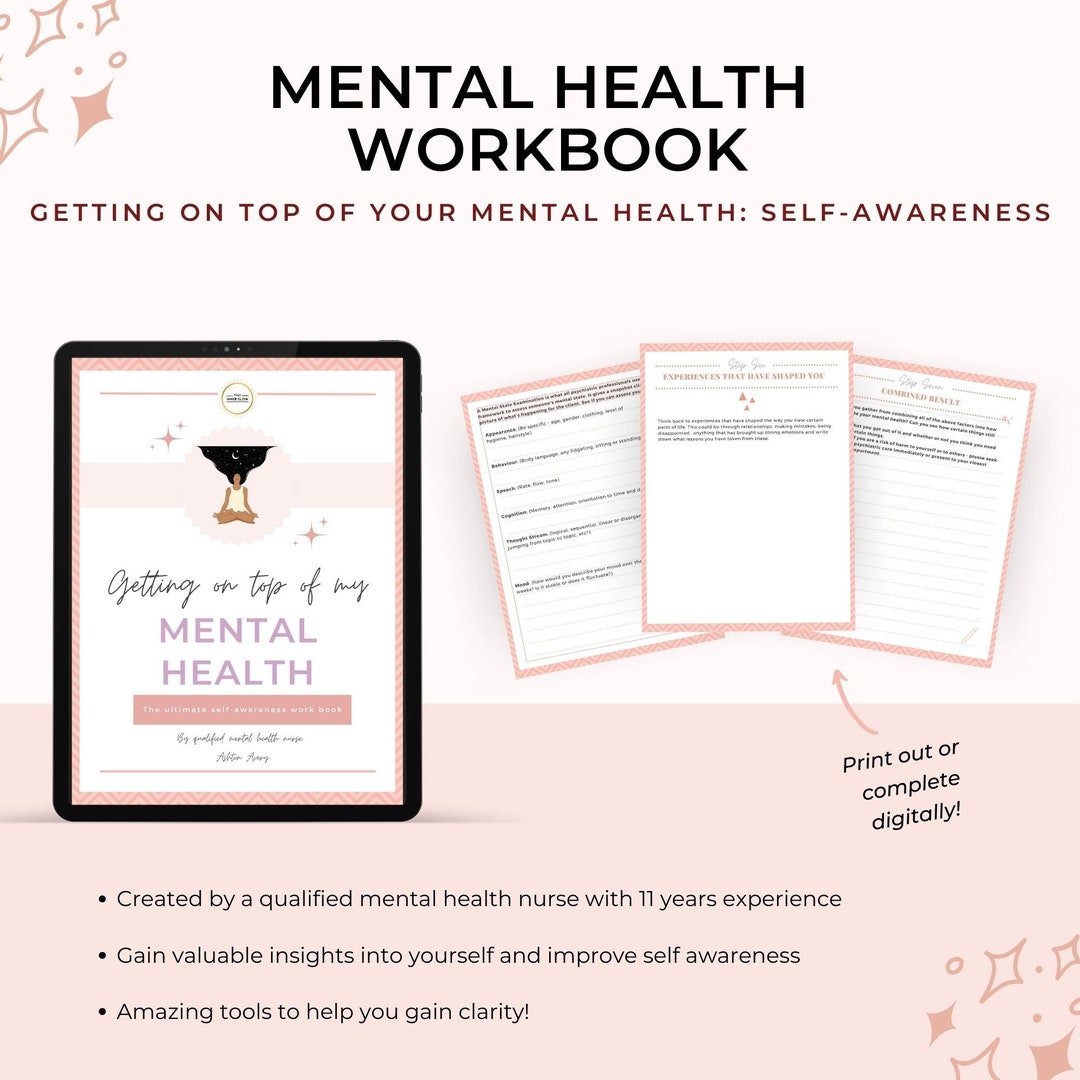 Mental Health Workbook: Self-awareness - Etsy