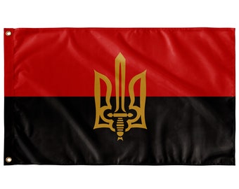 Red Black Ukraine Flag - Etsy