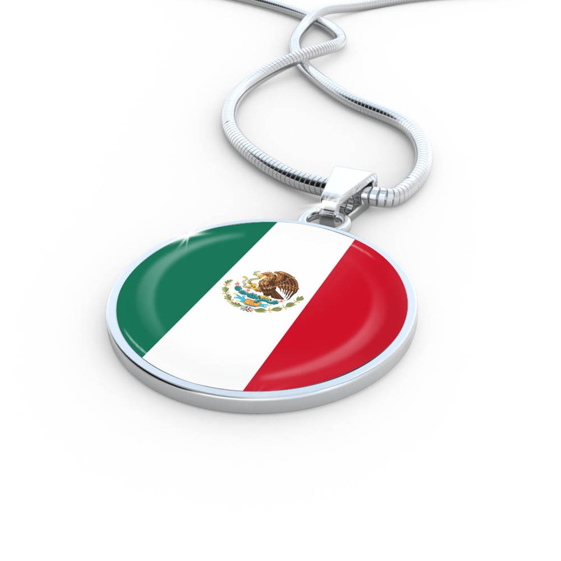 Mexican Flag Luxury Necklace - Mexico Pride Jewelry Gift for Her ...