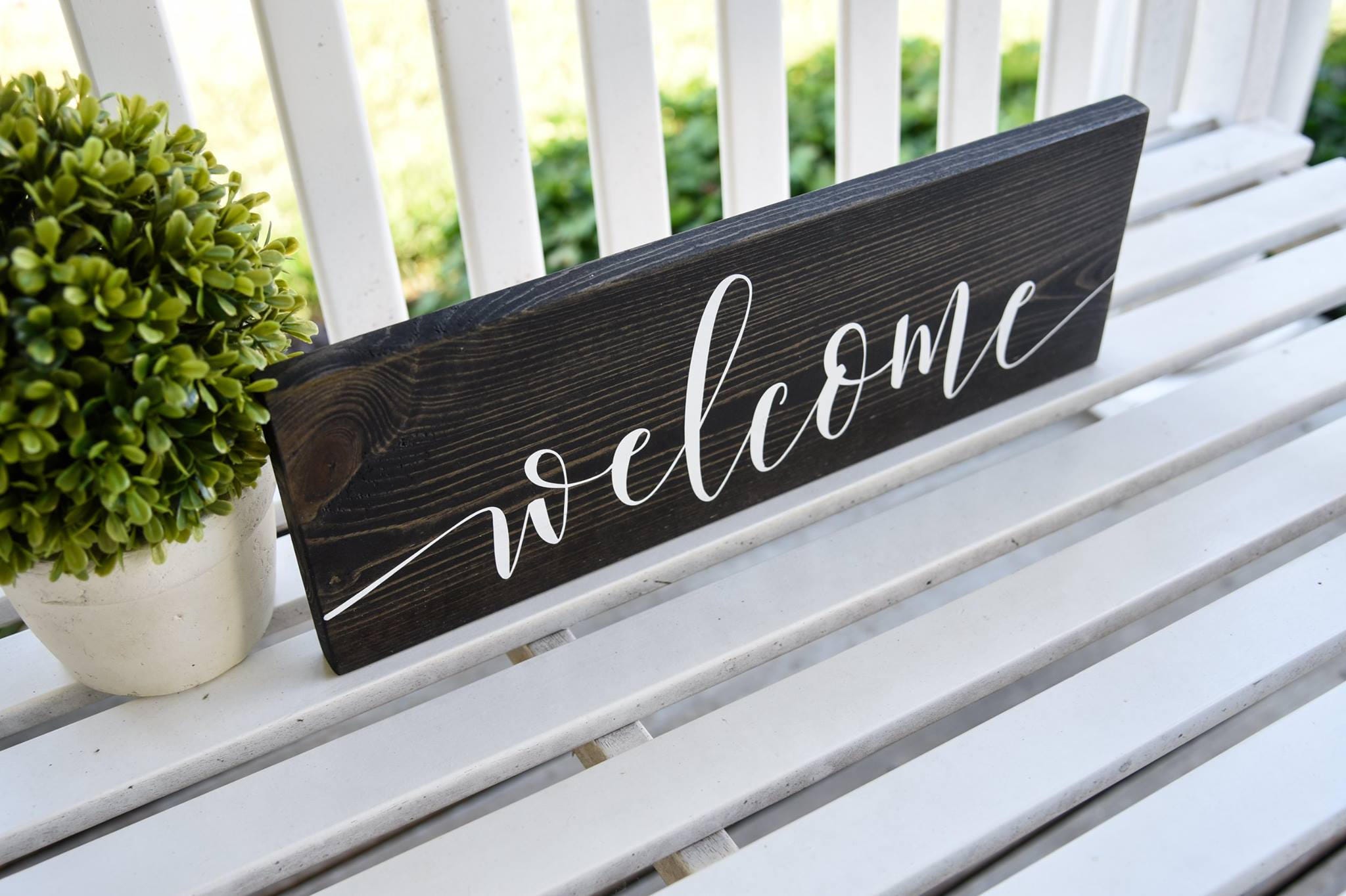 Welcome Wood Sign I Welcome Sign I Welcome I Front Door Decor I Porch ...