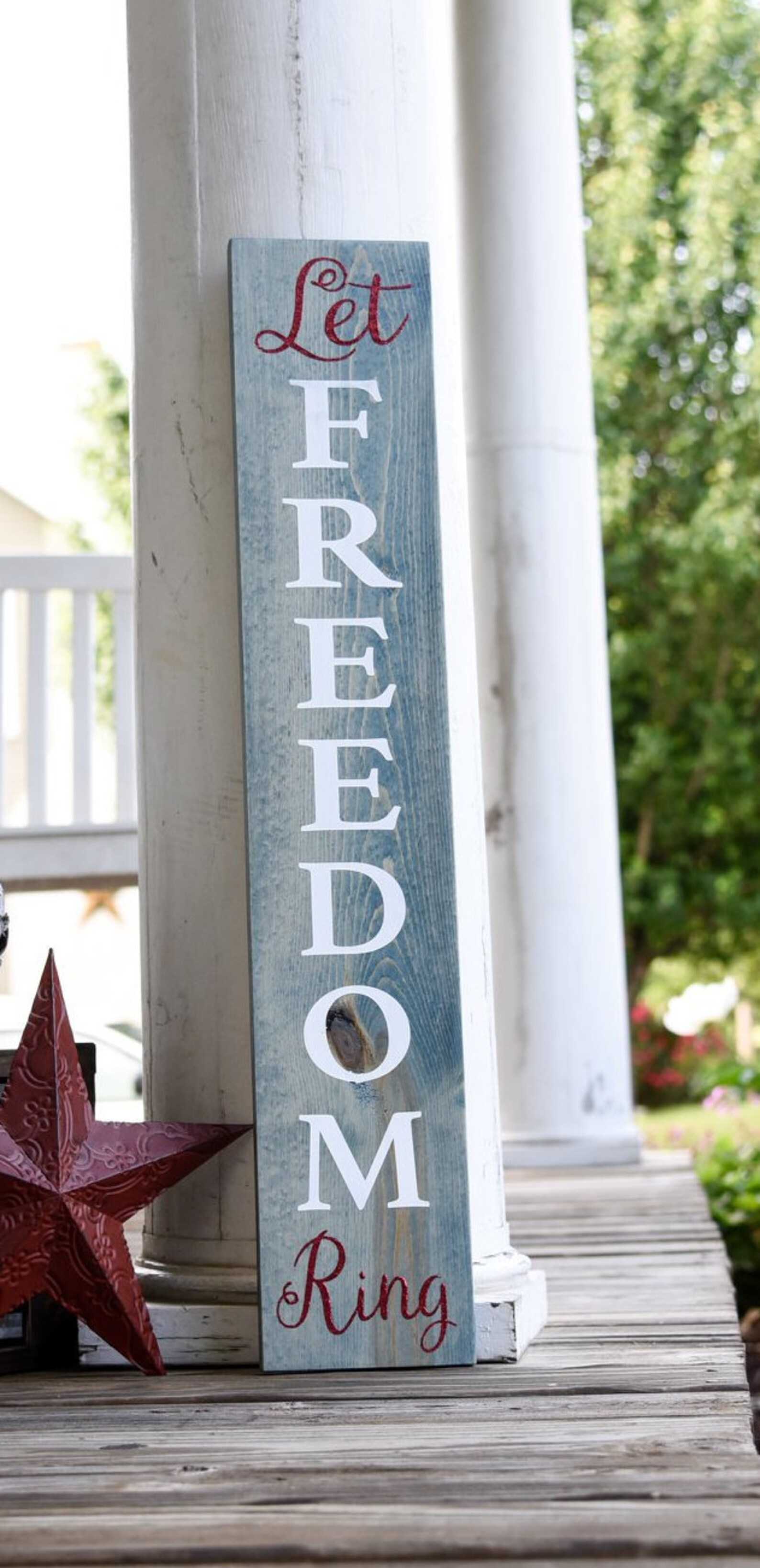 Let Freedom Ring Wood Sign I Freedom Sign I Porch Sign I | Etsy