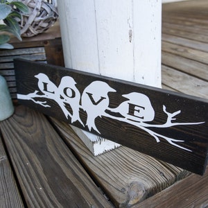 Love Birds Wood Sign I Bird Sign I Birds I Bird Decor I Home and Living ...