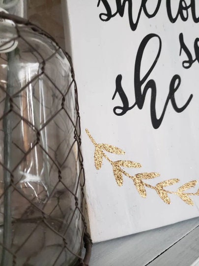 She Believed She Could so She Did Wood Sign I Nursery Sign I Nursery ...