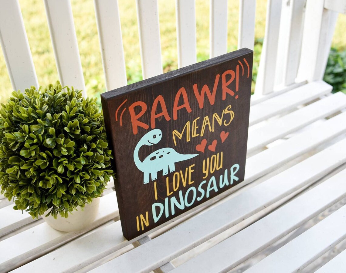 Dinosaur Wood Sign I Dinosaur I Dinosaur Sign I Dinosaur Decor I Boys ...