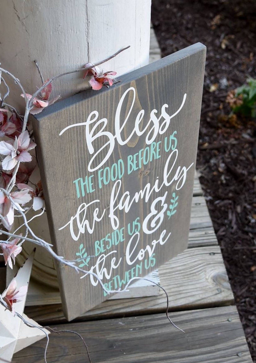 Bless the Food Before Us Wood Sign I Prayer Sign I Dining Room | Etsy