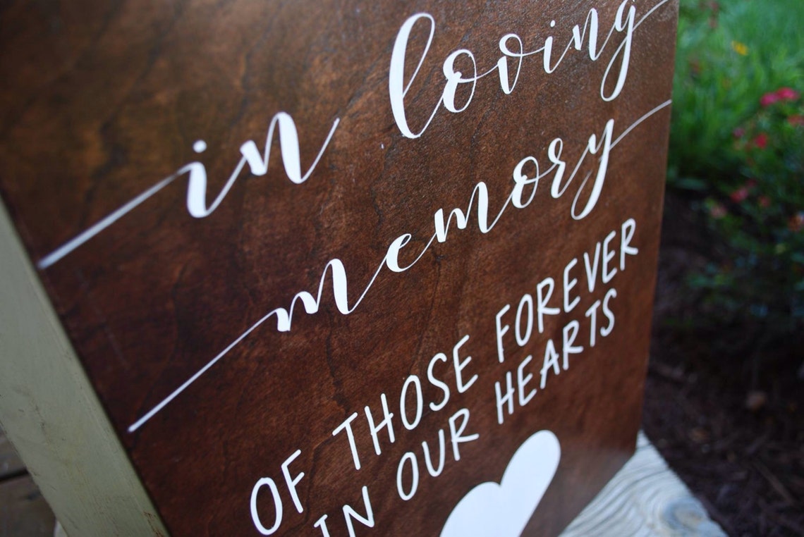 In loving memory wood sign I Wedding sign I weddings I | Etsy