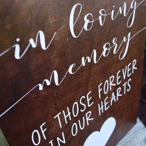 In Loving Memory Wood Sign I Wedding Sign I Weddings I Memorial Sign I ...