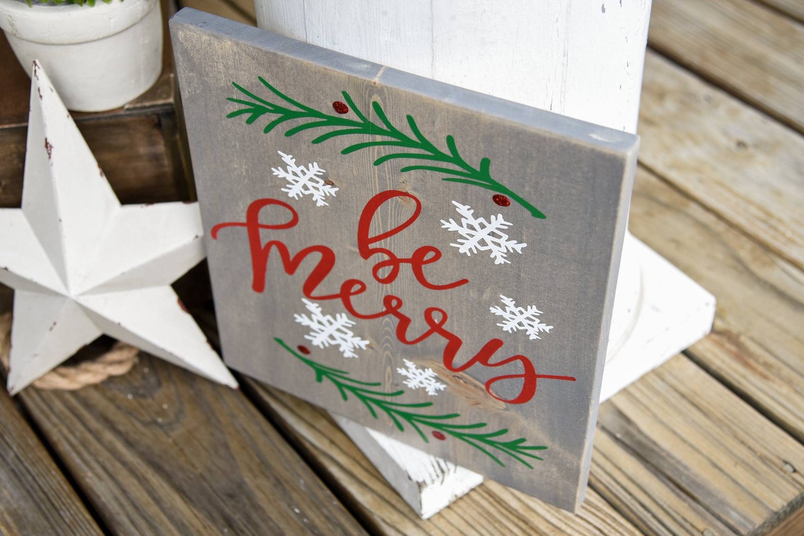 Be Merry Wood Sign I Be Merry I Christmas I Christmas Sign I Christmas ...