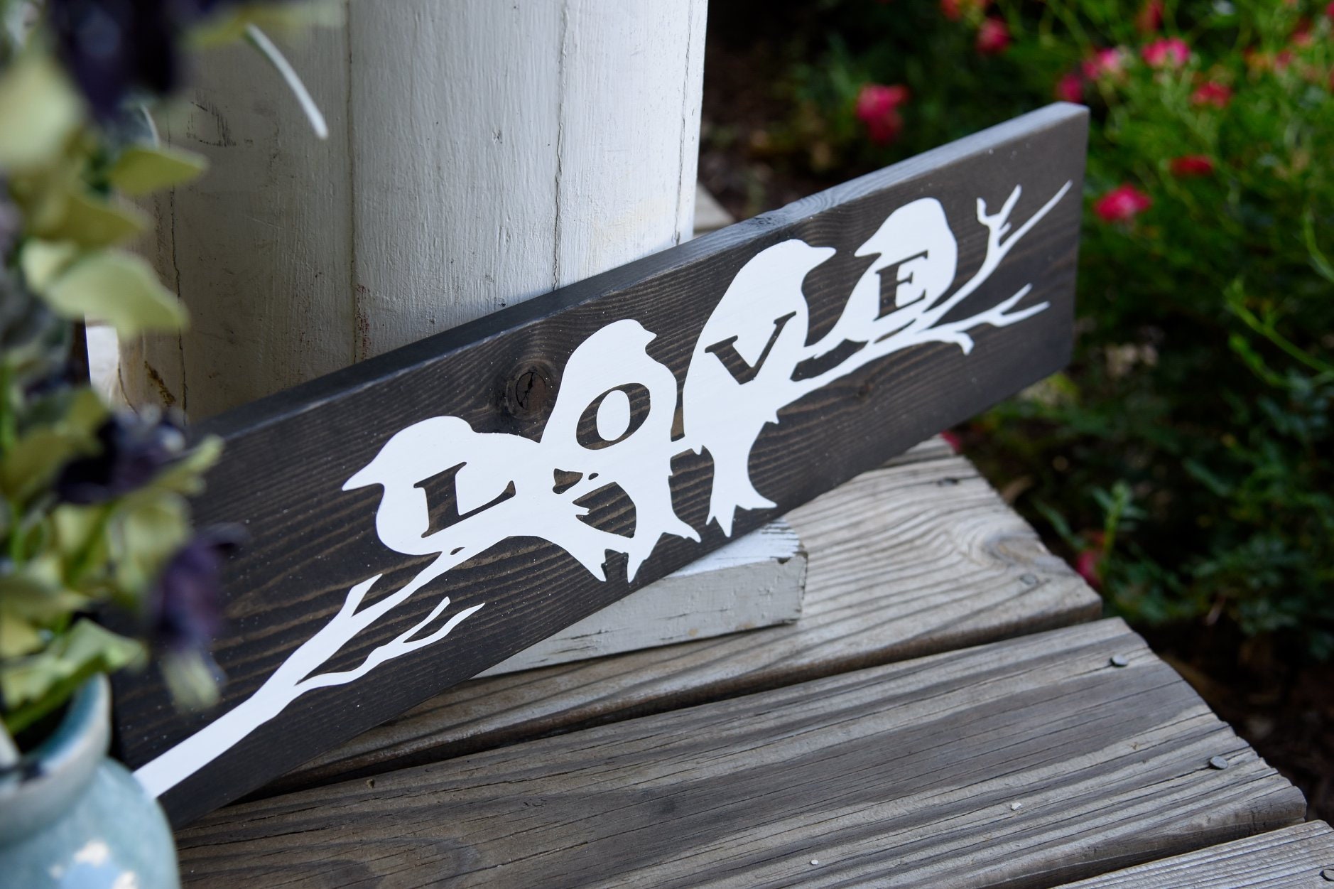 Love Birds Wood Sign I Bird Sign I Birds I Bird Decor I Home and Living ...