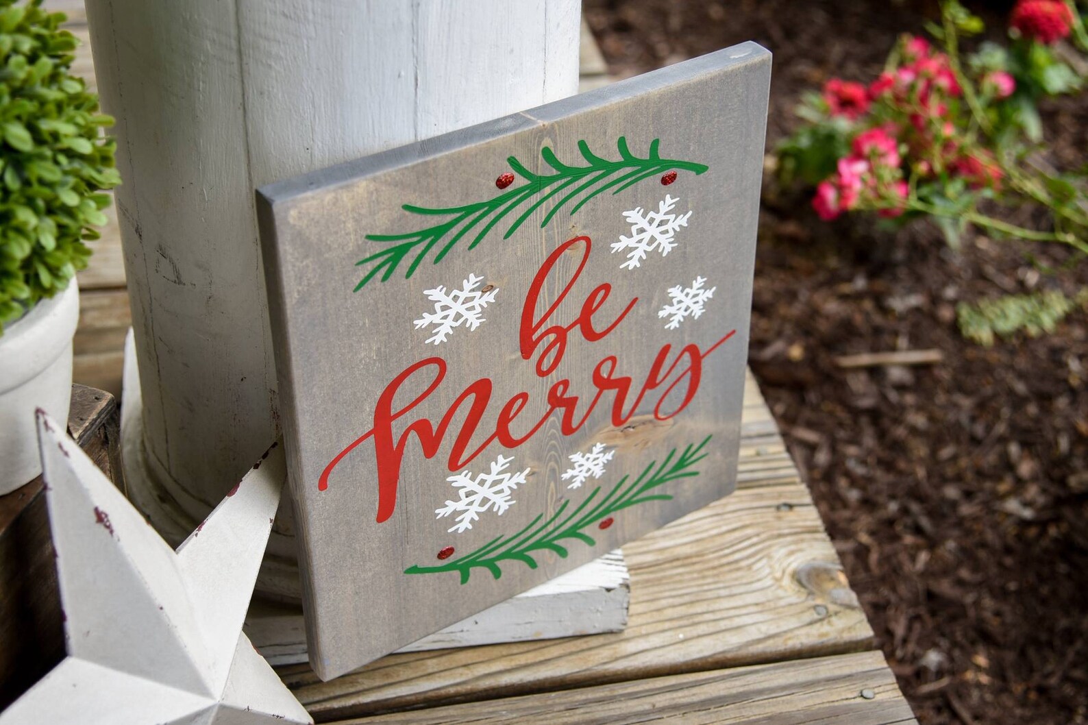 Be Merry Wood Sign I Be Merry I Christmas I Christmas Sign I Christmas ...