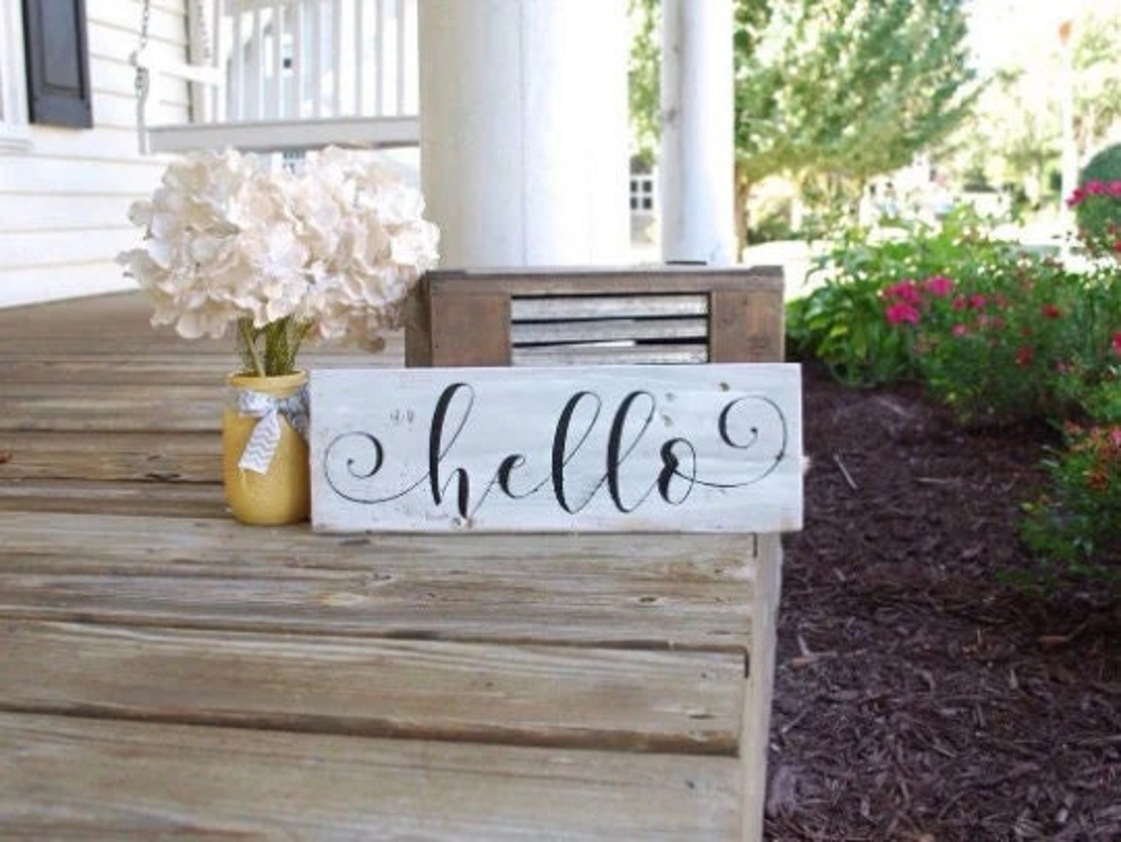 Hello Wood Sign I Hello I Front Porch I Hello Sign I Welcome - Etsy