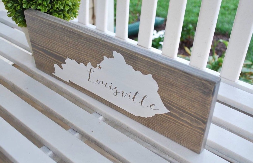 Kentucky wood sign I Kentucky decor I Kentucky sign I | Etsy