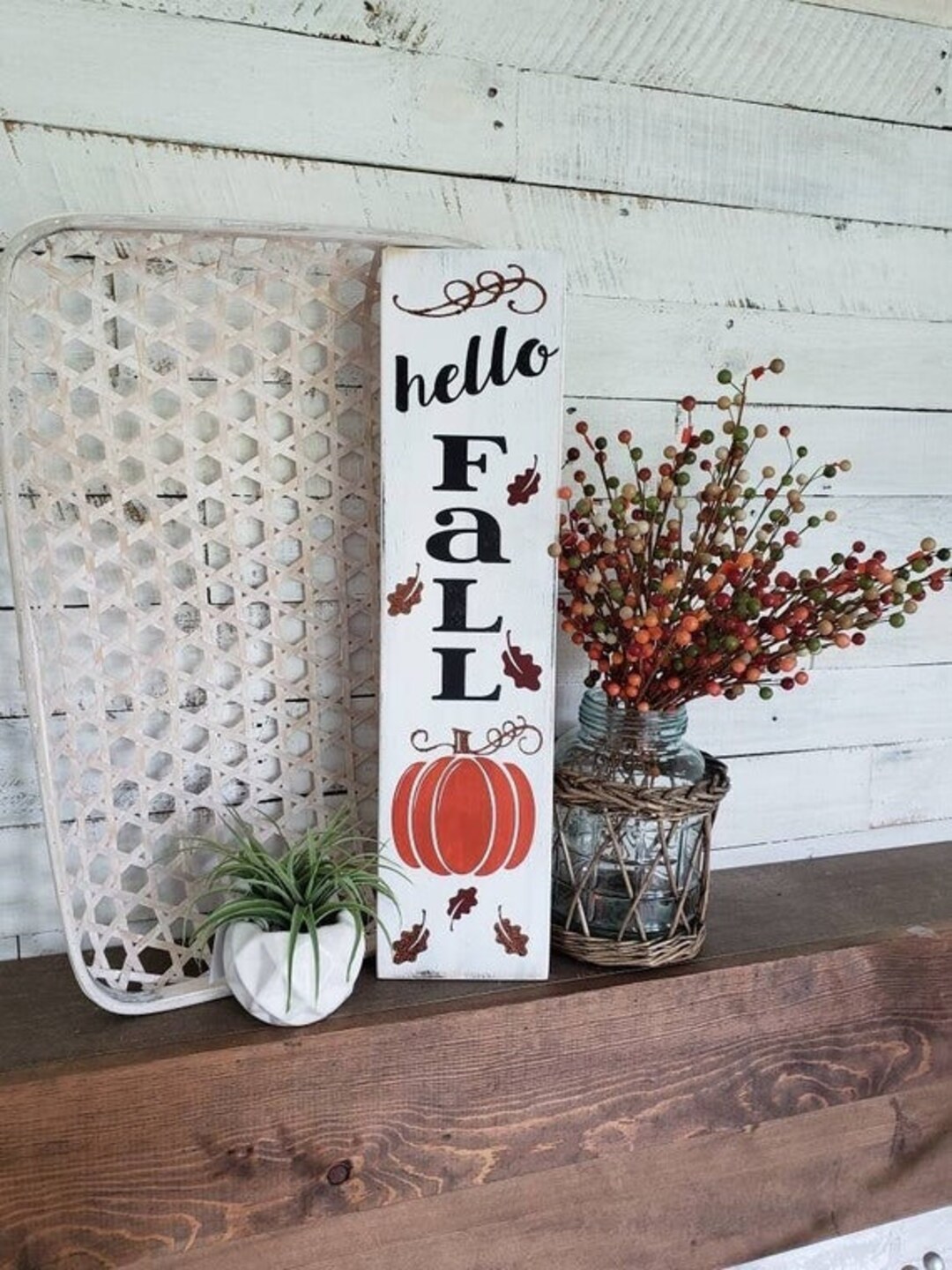 Hello Fall Porch Sign I Fall Sign I Fall Decor I Porch Sign I Autumn I ...
