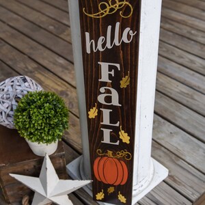 Hello Fall Porch Sign I Fall Sign I Fall Decor I Porch Sign I Autumn I ...