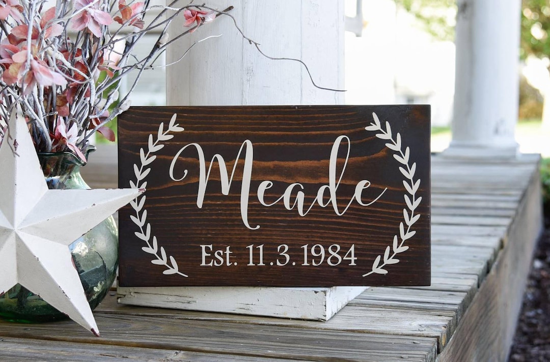 Established Wood Sign I Weddings I Wedding Gift I Established Sign I ...