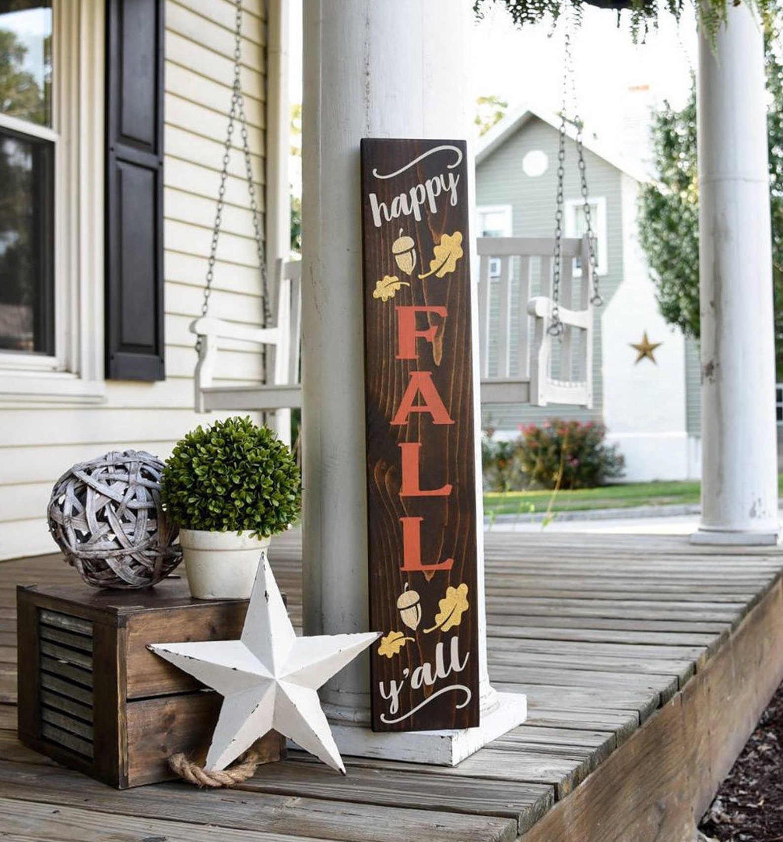 Happy Fall Y'all Porch Sign I Happy Fall Sign I Fall Sign I Fall I Fall ...