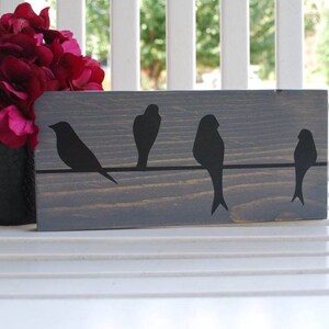 Birds on a Wire Wood Sign I Bird Decor I Birds I Bird Signs I Home ...