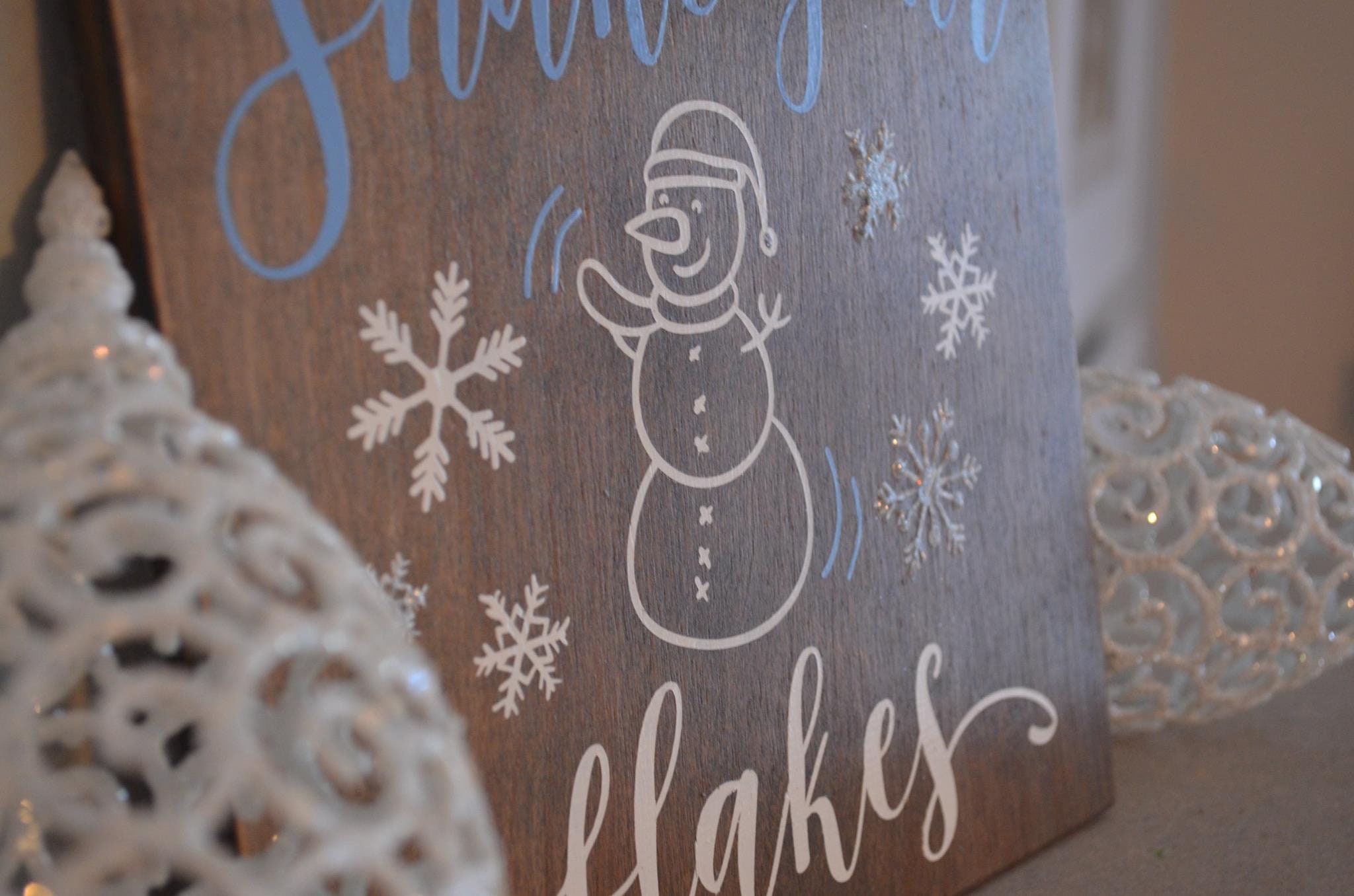Shake your flakes wood sign I snowman decor I snowman sign I | Etsy