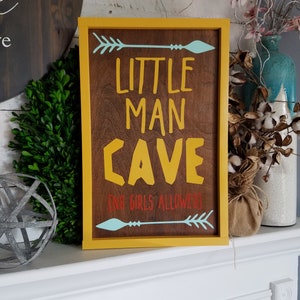 Little Man Cave Wood Sign I Boys Room Sign I Boys Room Decor I Little ...