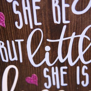 Though She Be but Little She is Fierce Wood Sign I Fierce Sign I Girls ...
