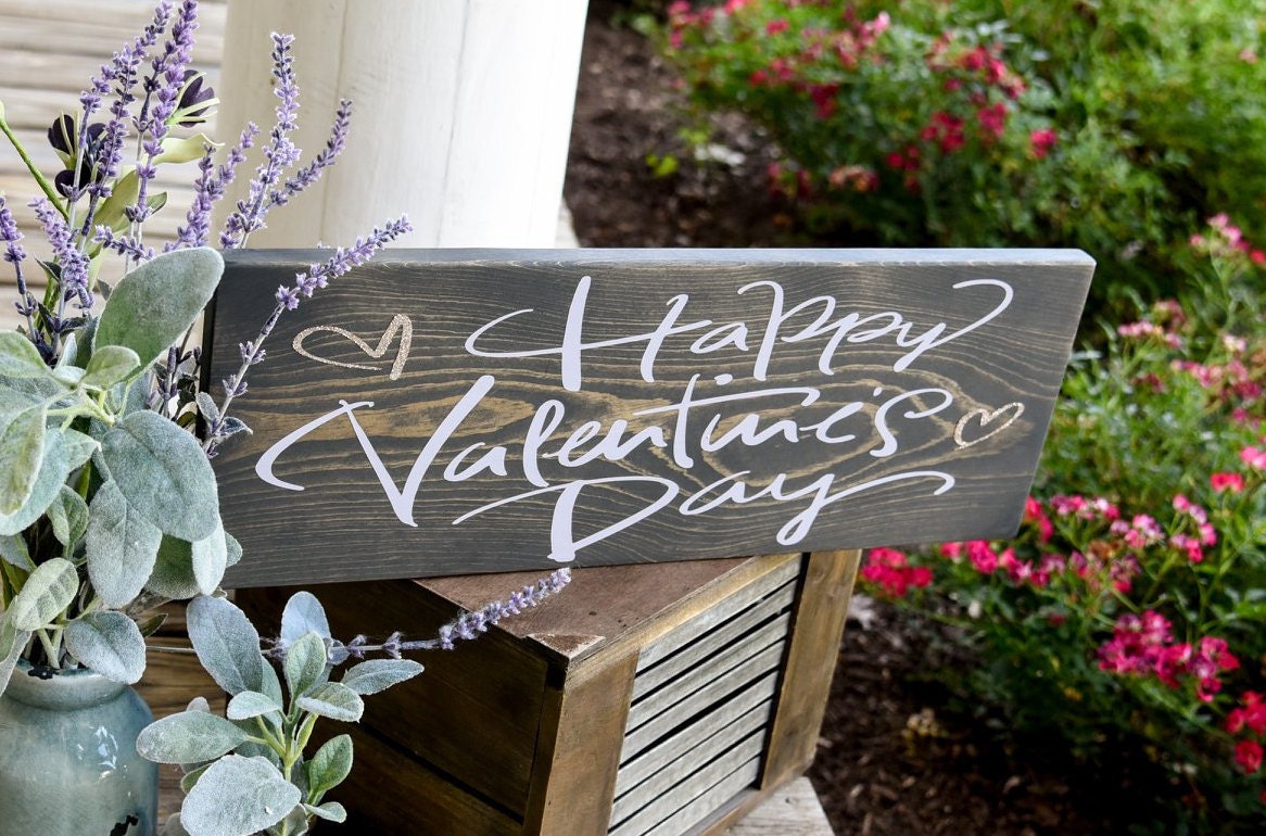 Happy Valentines Day Wood Sign I Valentine Sign I Valentine Decor I ...