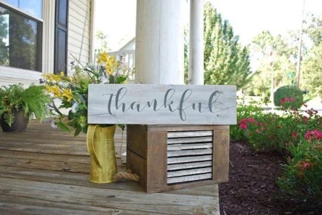 Thankful Wood Sign I Thanksgiving Decor I Fall Decor I Autumn I ...