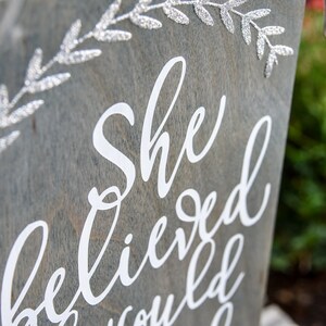 She Believed She Could so She Did Wood Sign I Nursery Sign I Nursery ...