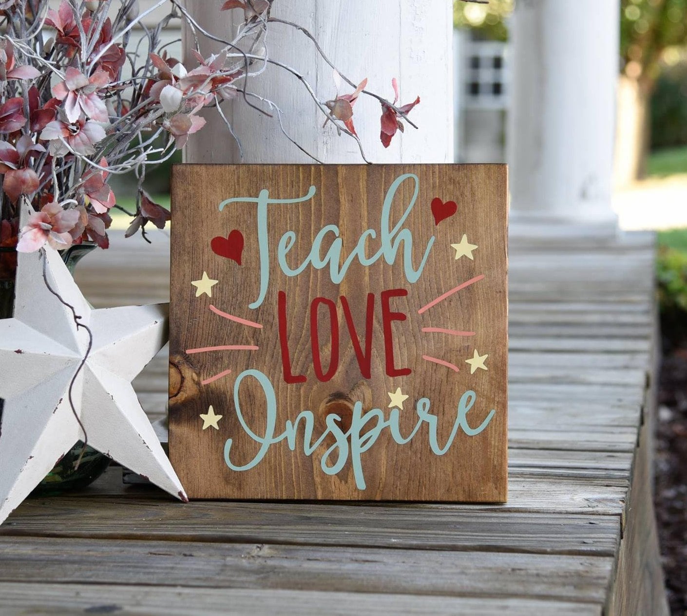 Teach Love Inspire Wood Sign I Teacher Gift I Classroom Sign I - Etsy